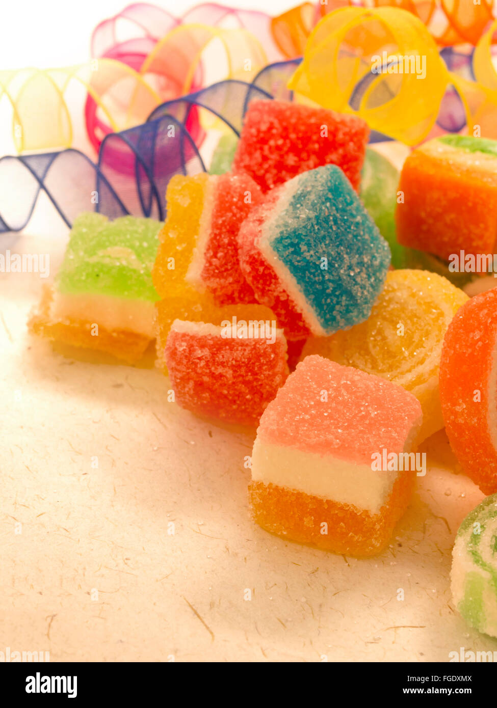 colorful candies with crystal sugar Stock Photo - Alamy