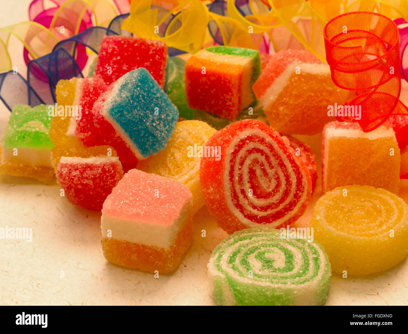 colorful candies with crystal sugar Stock Photo - Alamy