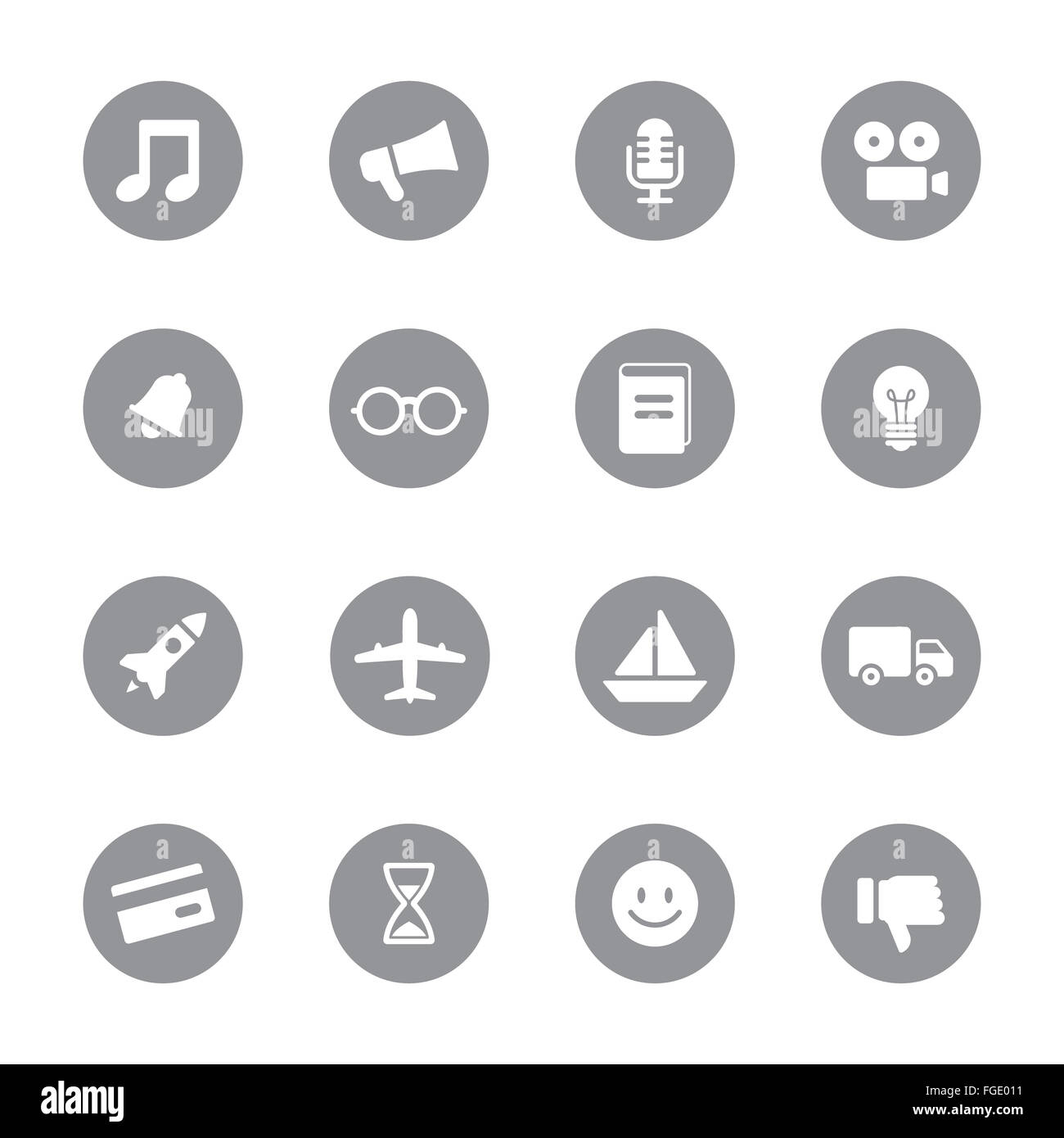 [JPEG] web icon set 5 on gray circle for web design, user interface (UI), infographic and mobile ...