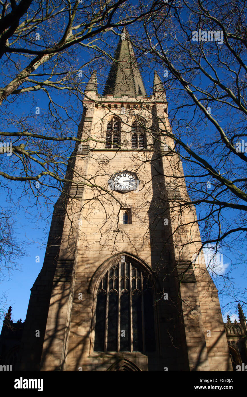 Wakefield Cathedral through Winter Trees Wakefield West Yorkshire ...