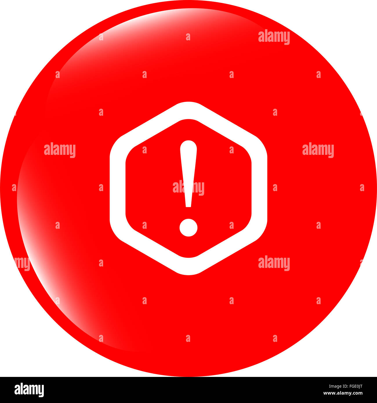 Attention sign icon. Exclamation mark. Hazard warning symbol. Modern UI ...
