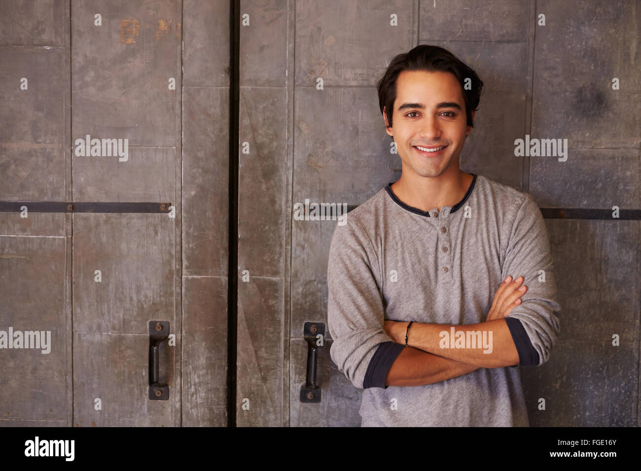 Portrait Of Male Designer Standing In Modern Office Stock Photo - Alamy