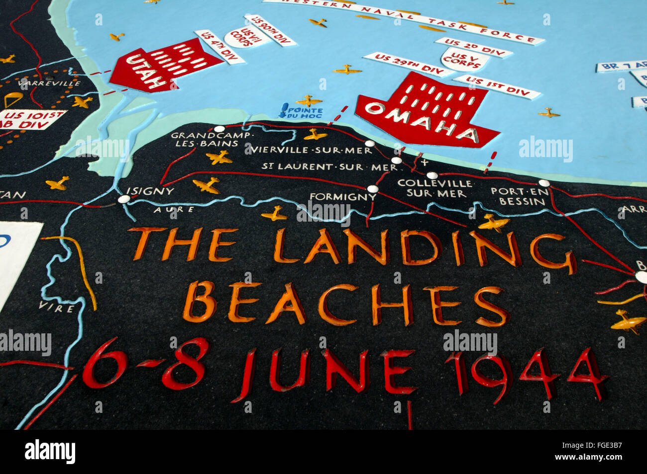 Normandy world war ii map hi-res stock photography and images - Alamy