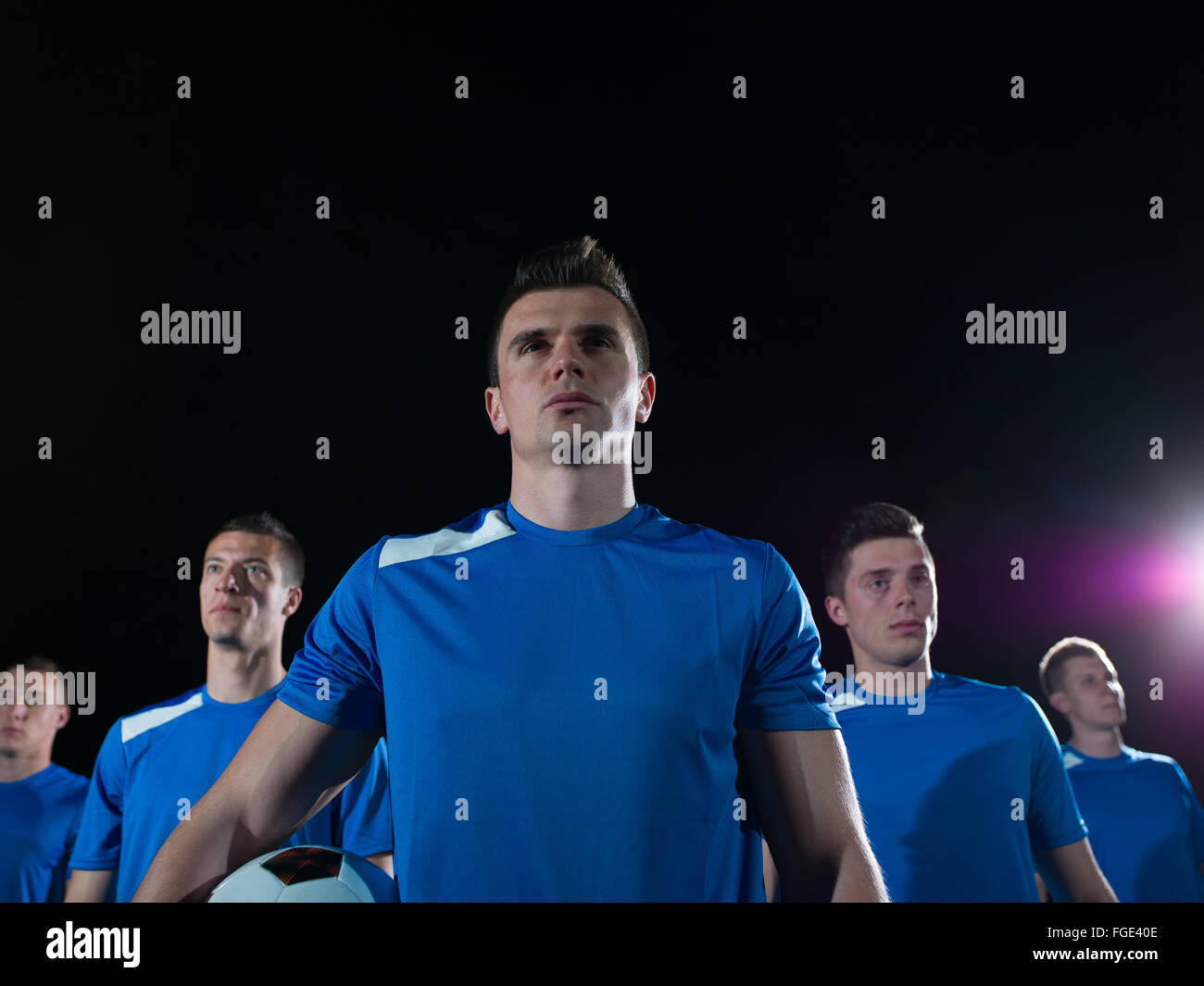 soccer players team Stock Photo - Alamy