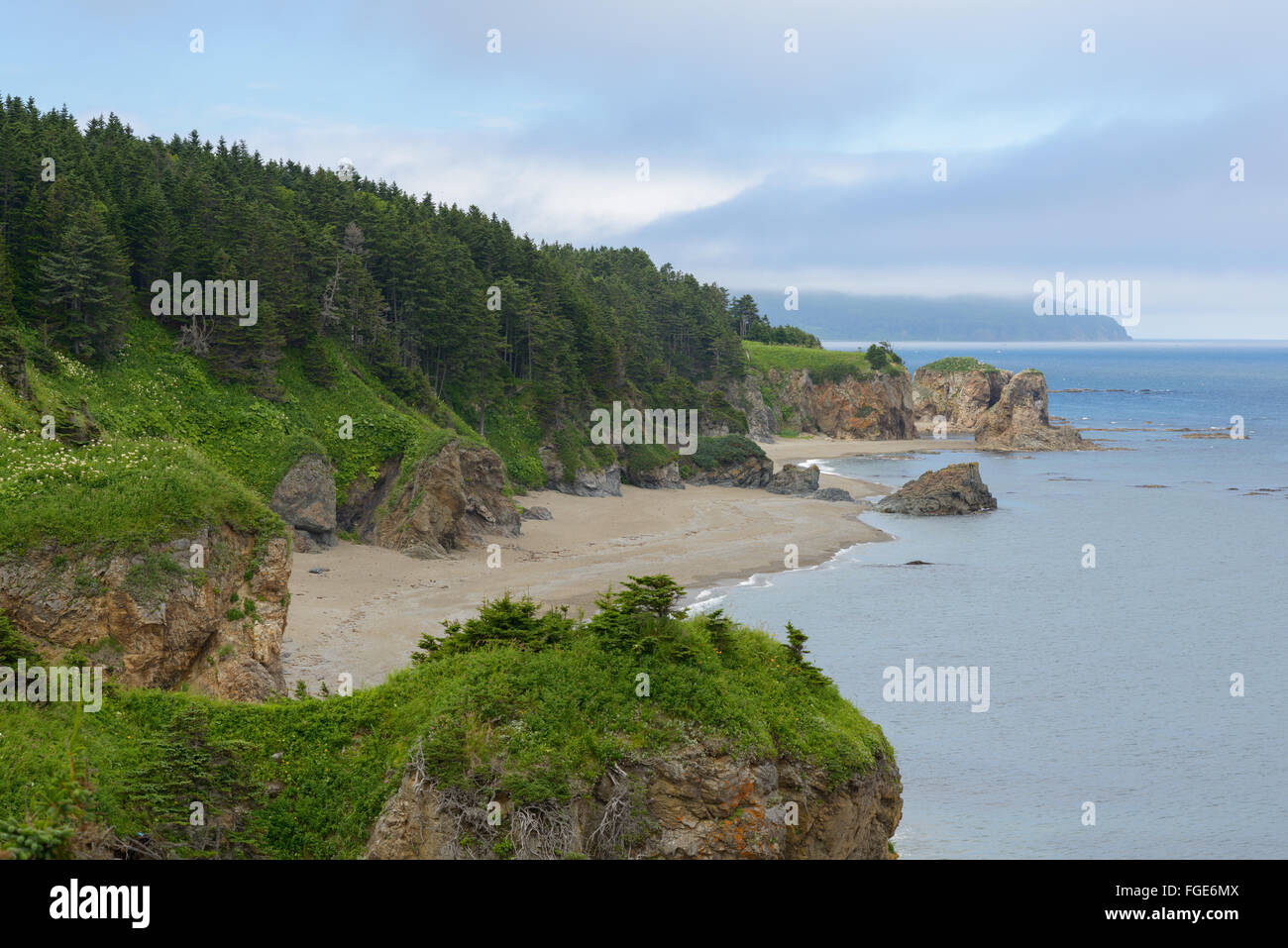 Coastal cliffs, Sakhalin Island, Russia Stock Photo - Alamy