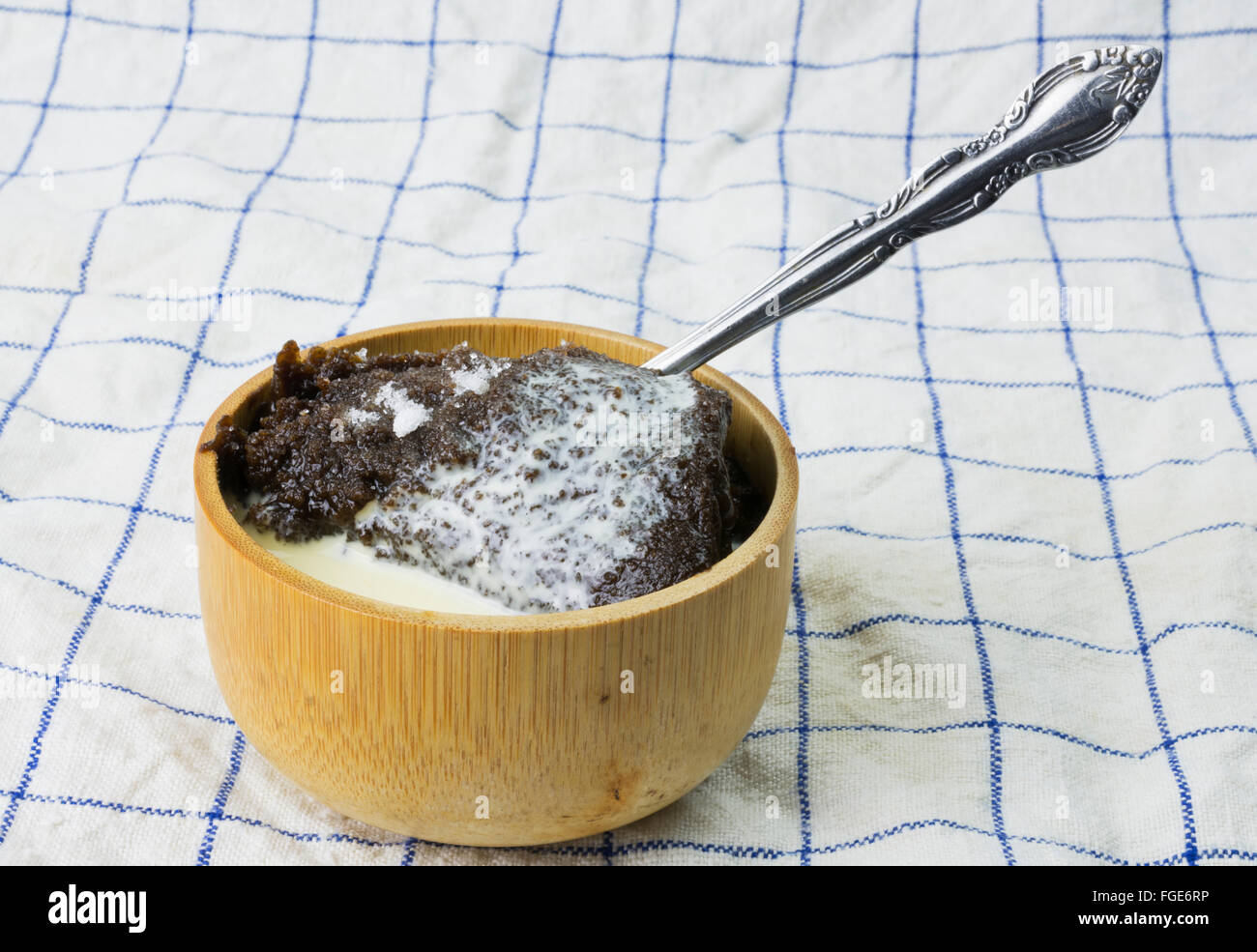 Finnish Easter pudding with sugar, malted rye pudding in Finnish it is ...