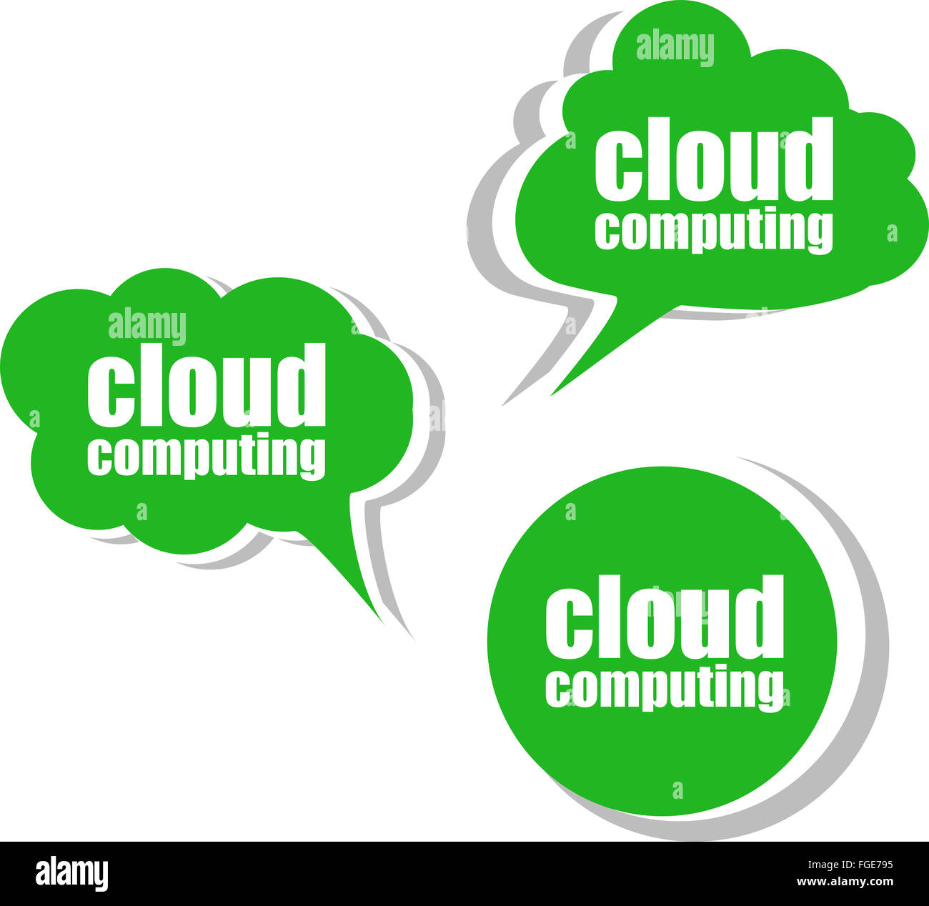 cloud computing. Set of stickers, labels, tags. Template for ...
