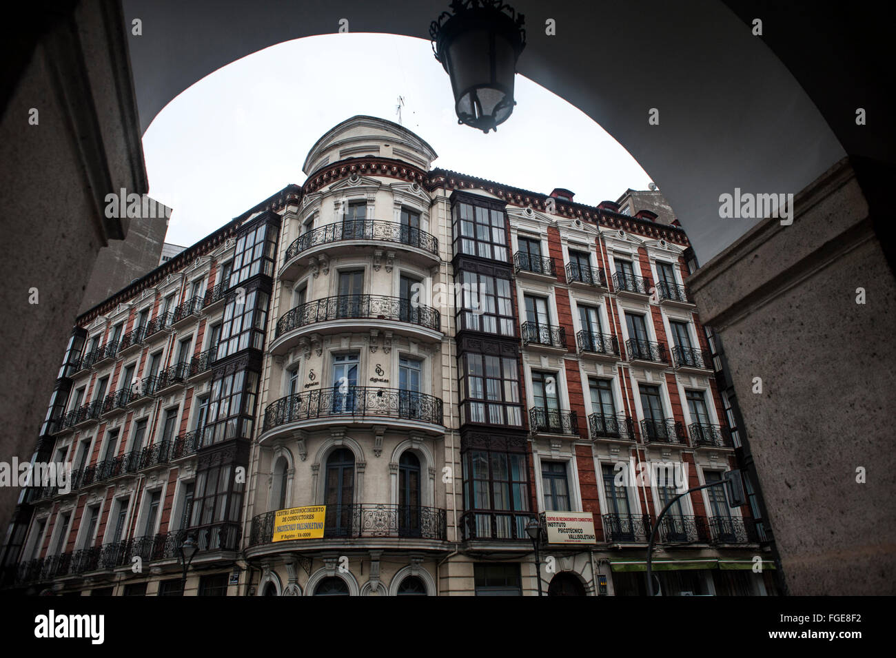 View of one of the classical buildings in the city of Valladolid from ...
