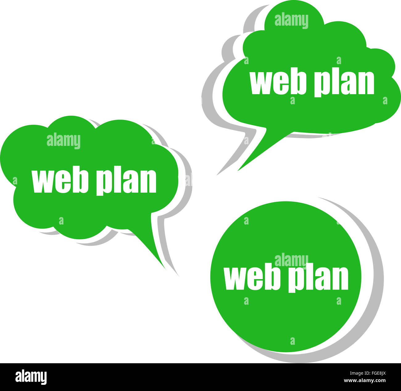 web plan. Set of stickers, labels, tags. Template for infographics ...
