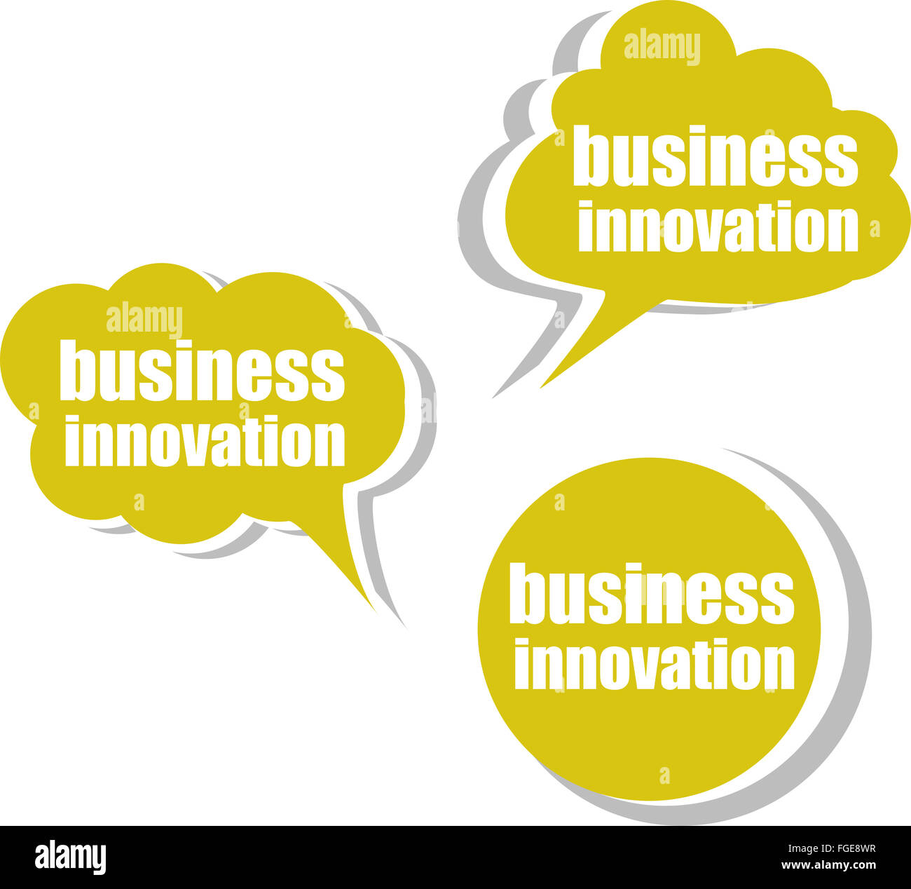 business innovation. Set of stickers, labels, tags. Template for ...