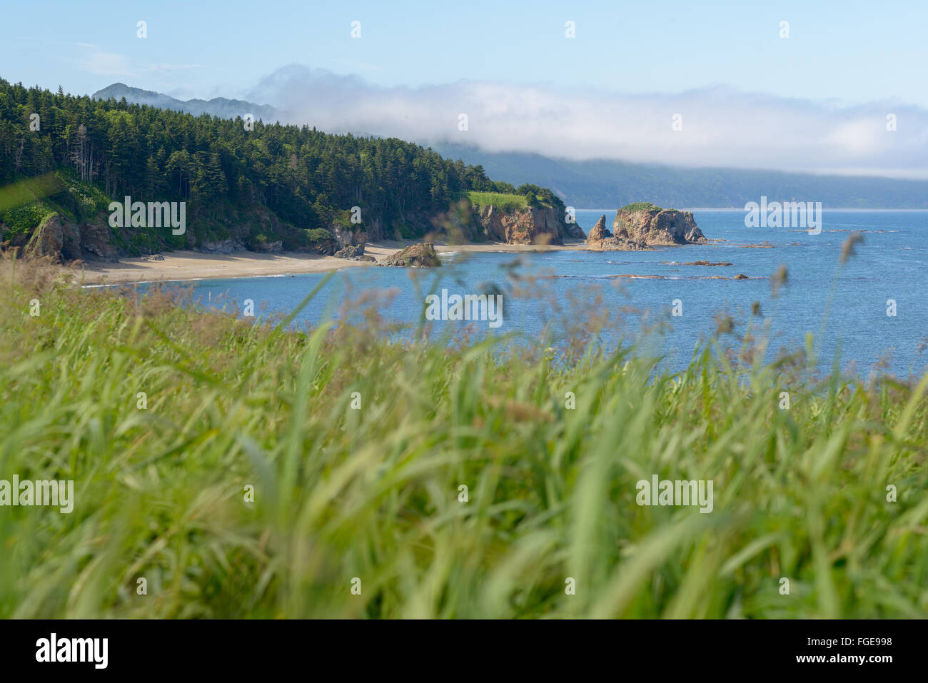 Coastal cliffs, Sakhalin Island, Russia Stock Photo - Alamy