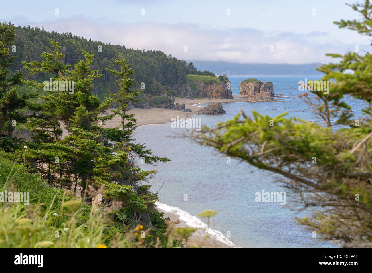 Coastal cliffs, Sakhalin Island, Russia Stock Photo - Alamy