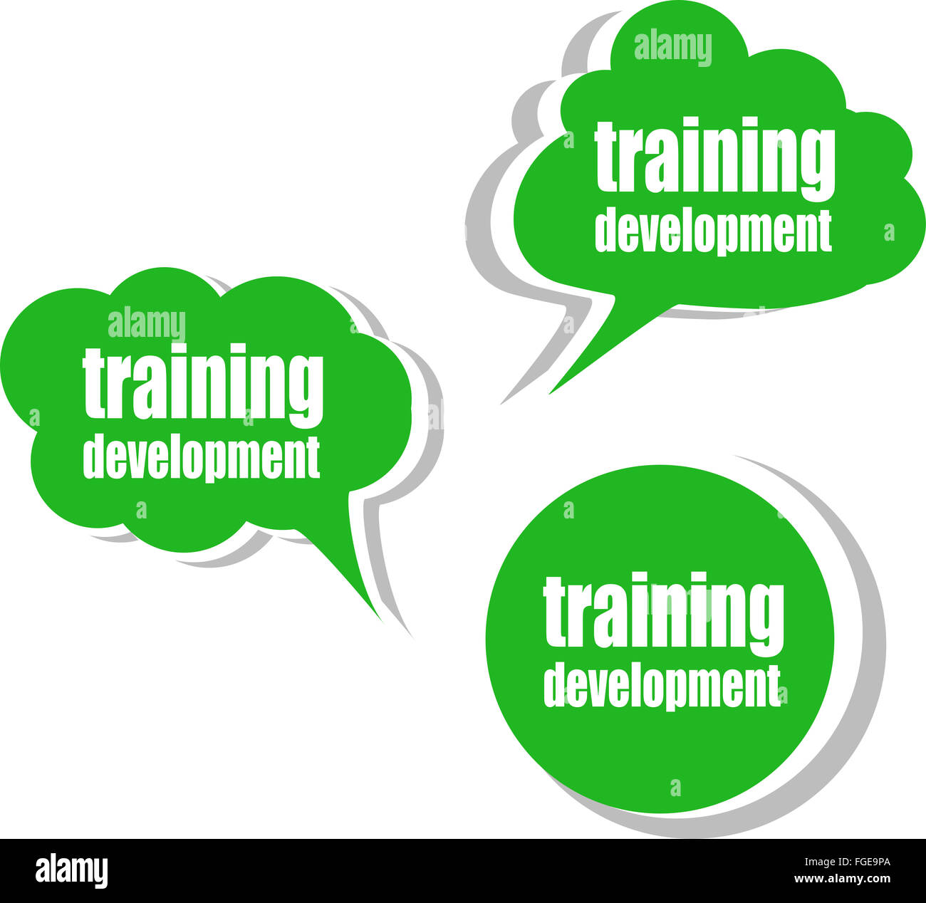 training development. Set of stickers, labels, tags. Business banners ...
