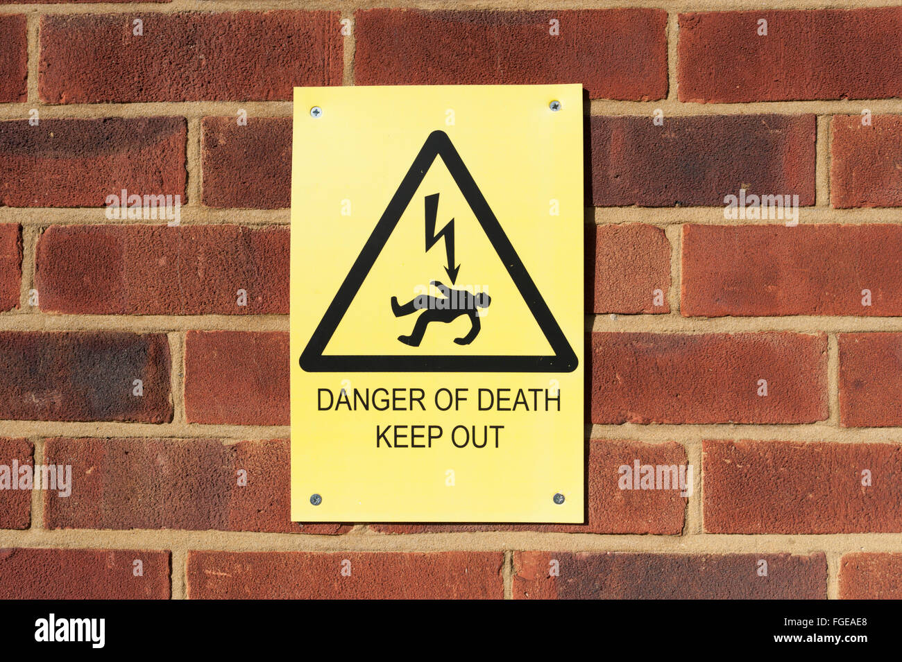 Electricity substation warning sign hi-res stock photography and images ...