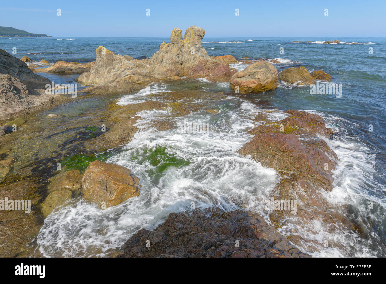 Coastal cliffs, Sakhalin Island, Russia Stock Photo - Alamy