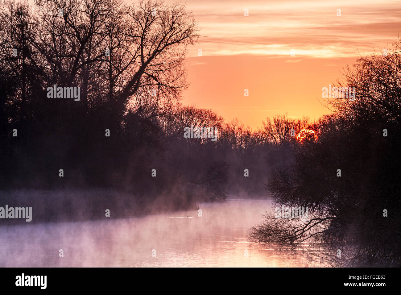 River sunrise dawn over in hi-res stock photography and images - Alamy