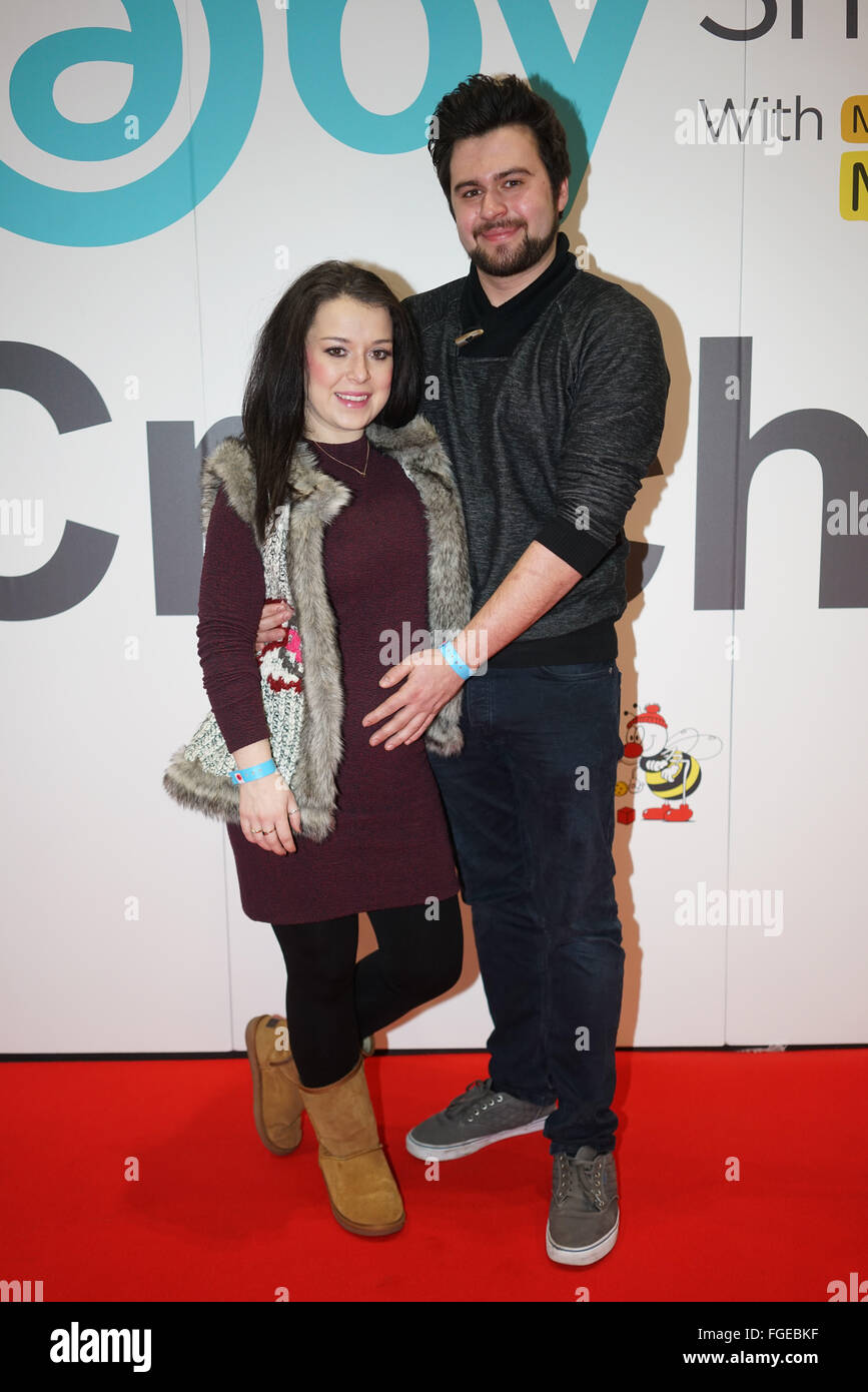 London, UK. 19th February, 2016. Dani Harmer with Partner Simon attend ...