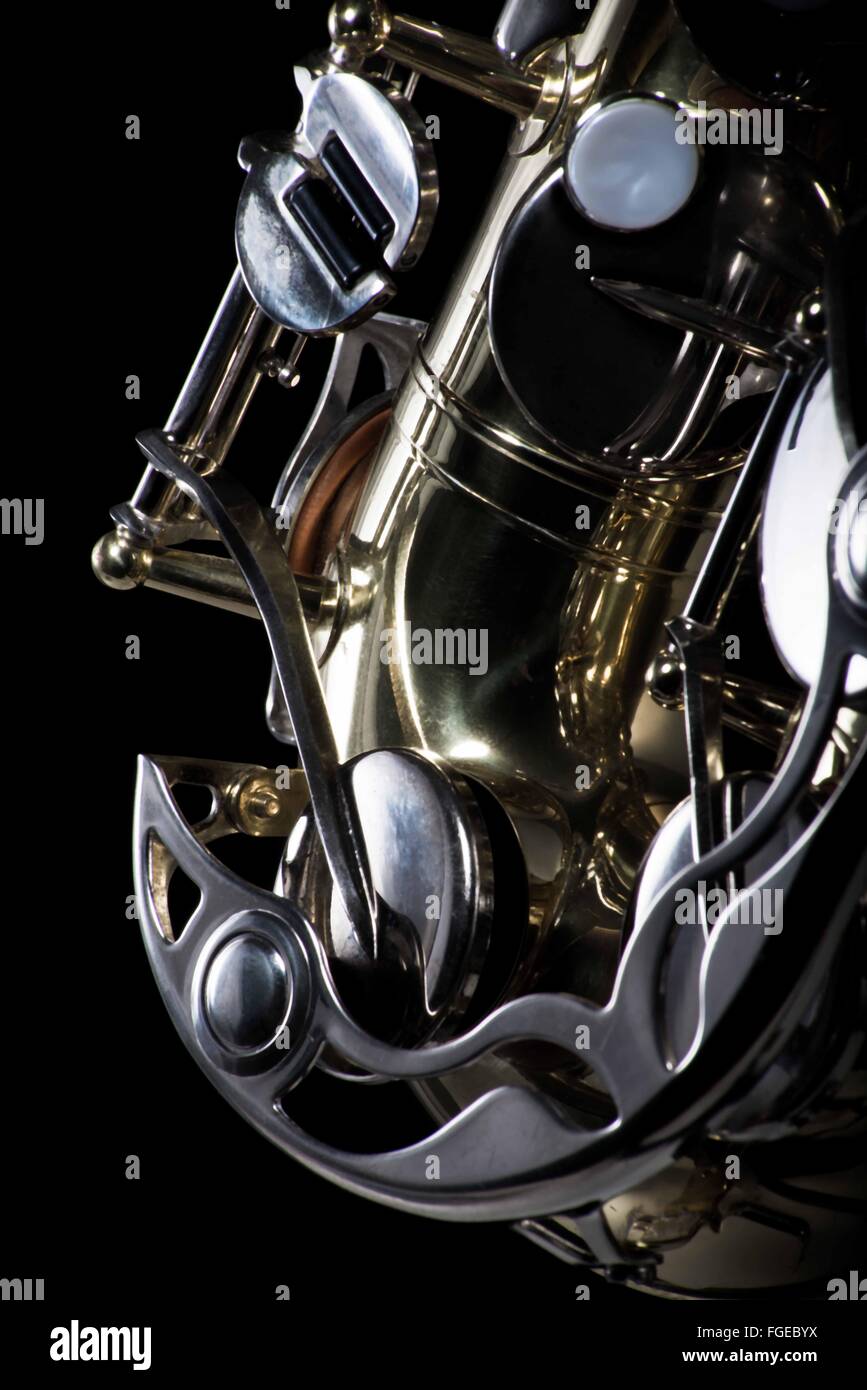 Saxophone brass instrument hi-res stock photography and images - Alamy