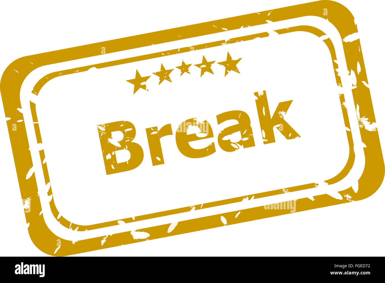 break vintage seal or stamp isolated on white Stock Photo - Alamy