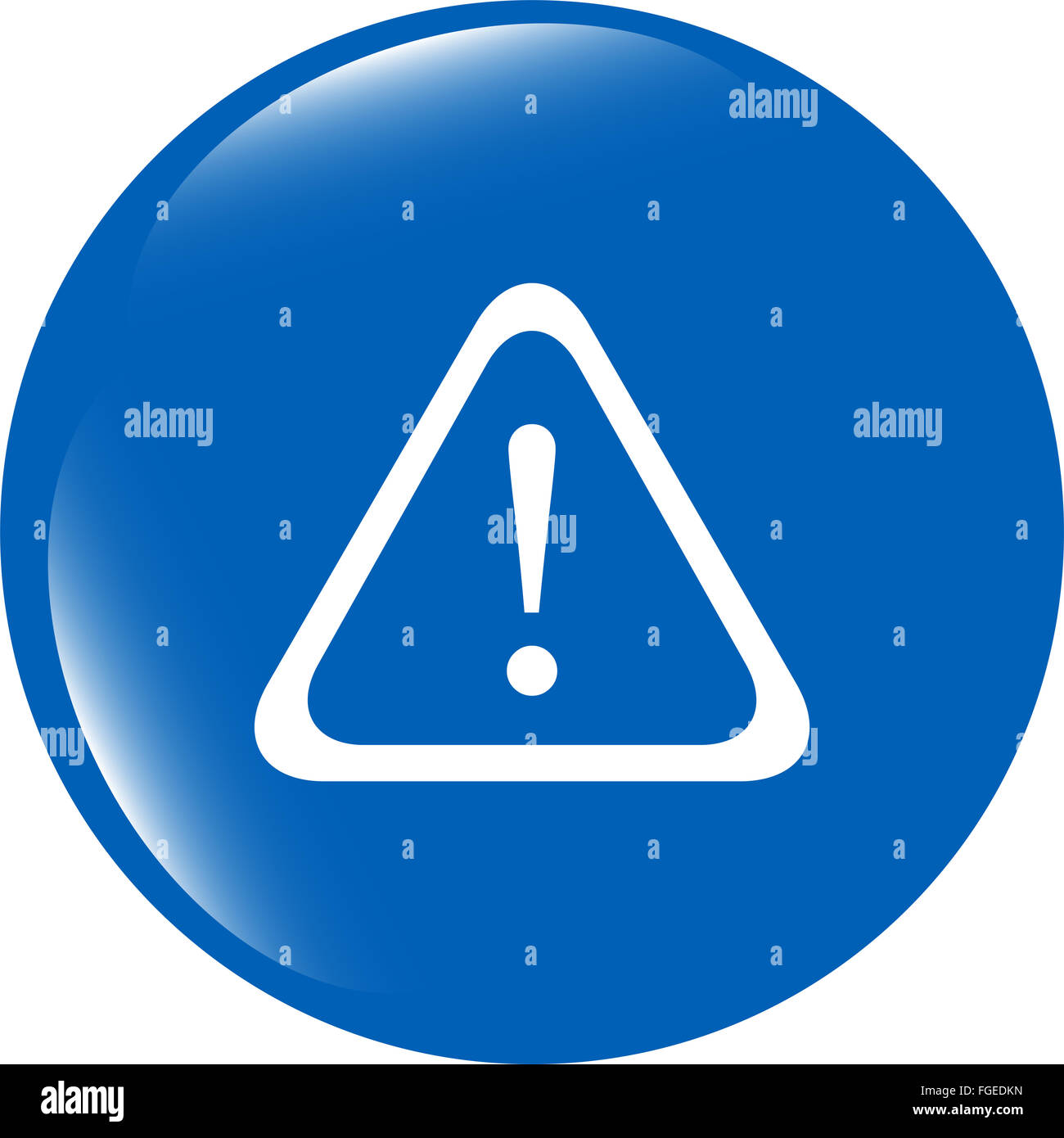 Attention sign icon. Exclamation mark. Hazard warning symbol. Modern UI ...