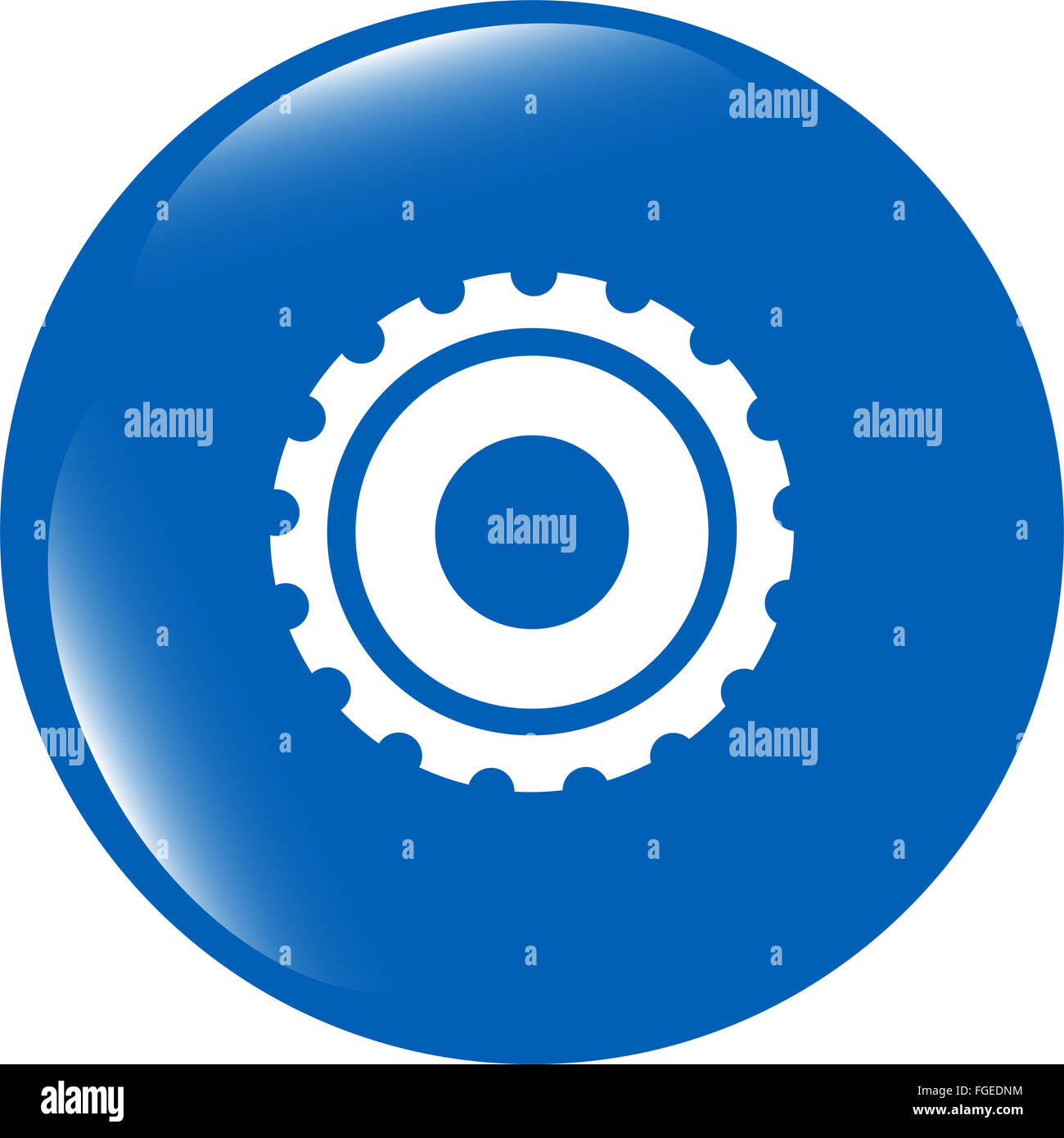 gears icon (button) isolated on a white background Stock Photo - Alamy