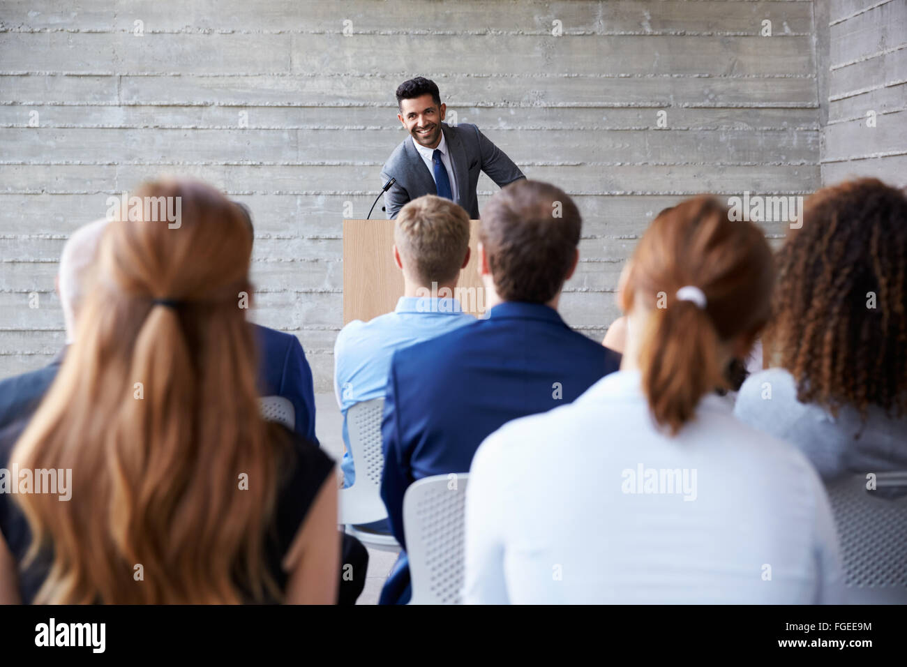 Woman addressing audience hi-res stock photography and images - Alamy