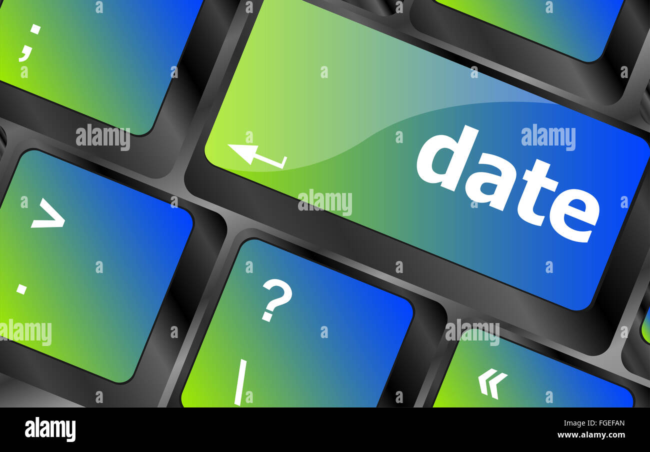 business concept: computer keyboard with word Date Stock Photo - Alamy