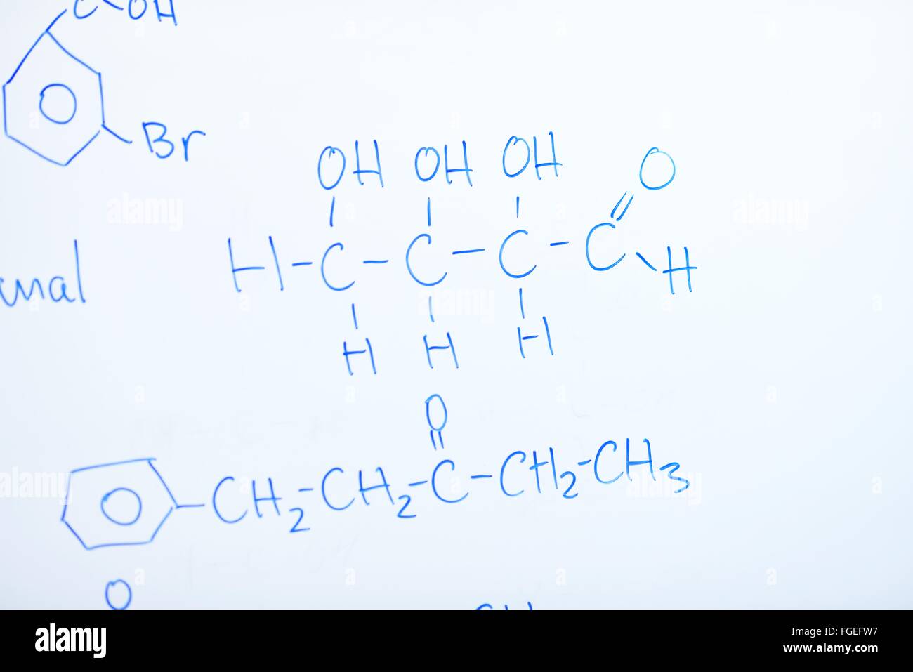 Chemical structure dna on blackboard hi-res stock photography and ...