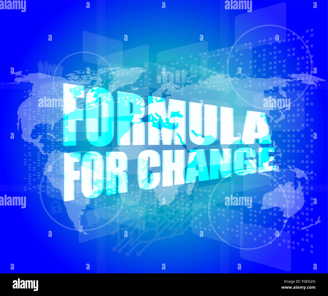 formula for change word on digital touch screen Stock Photo - Alamy