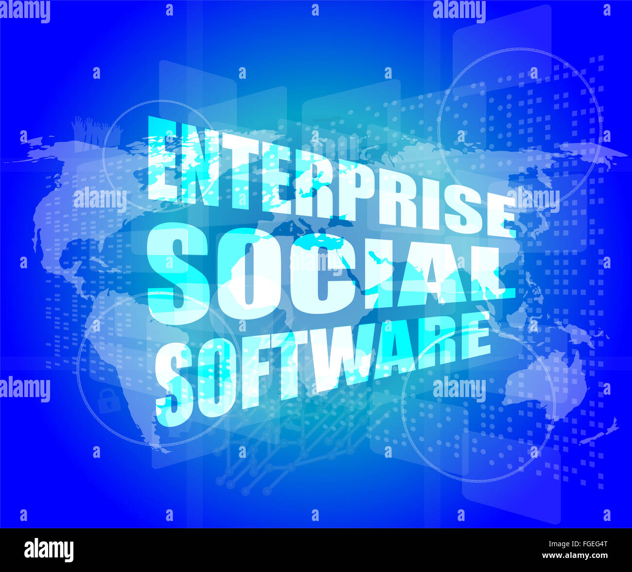 enterprise social software, interface hi technology, touch screen Stock ...