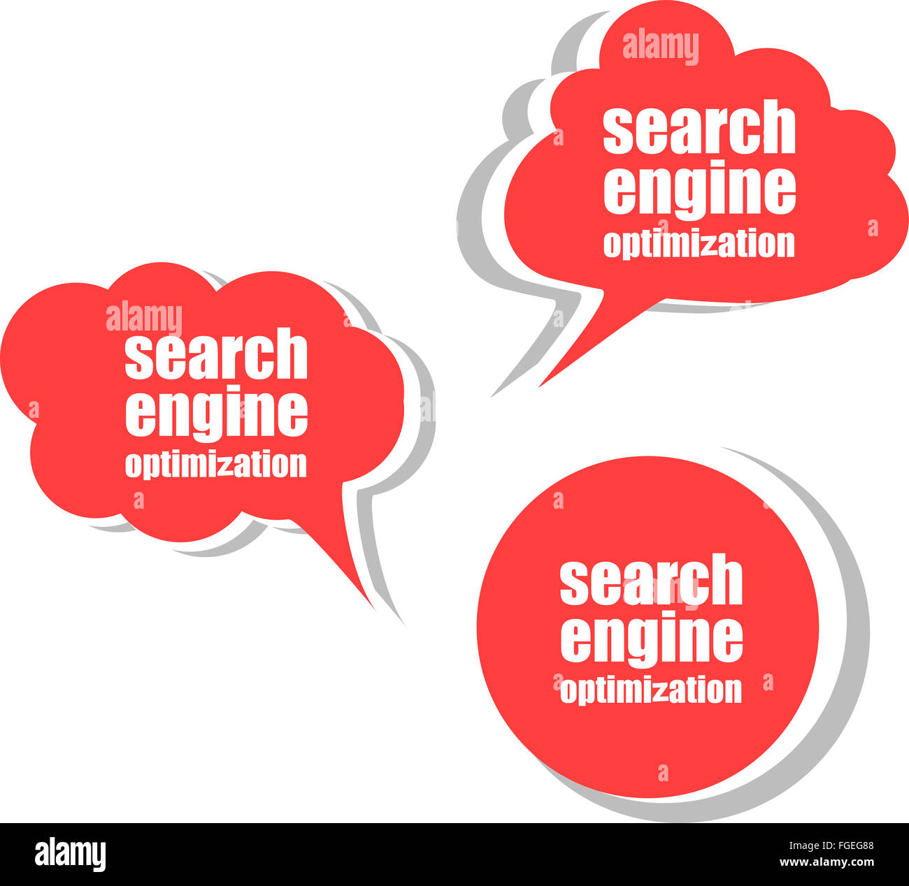 search engine optimization. Set of stickers, labels, tags. Business ...