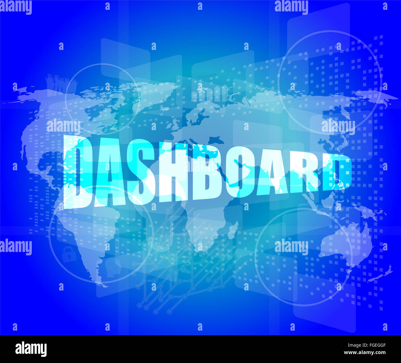 dashboard word on digital binary touch screen Stock Photo - Alamy