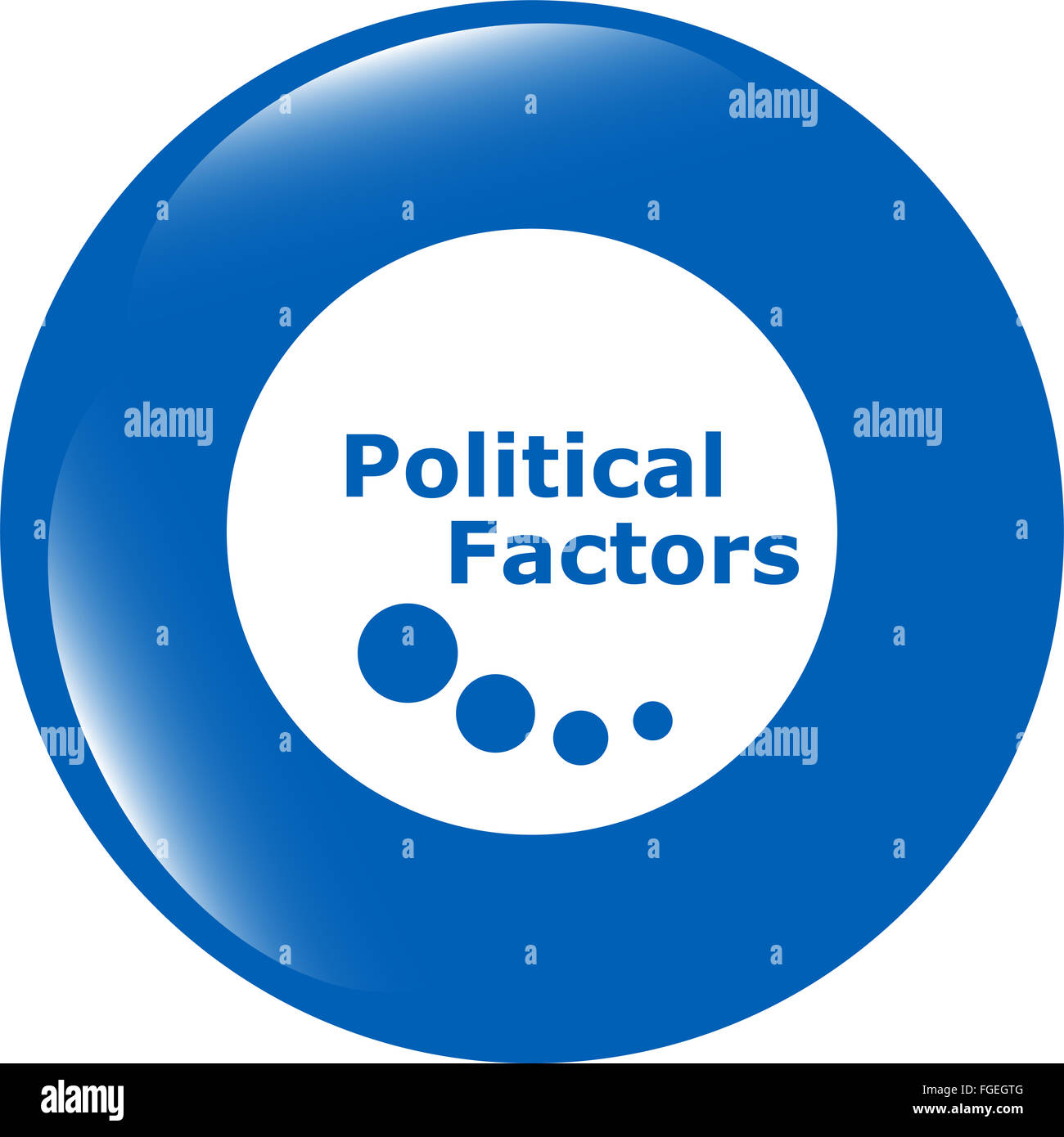 political factors web button, icon isolated on white Stock Photo - Alamy