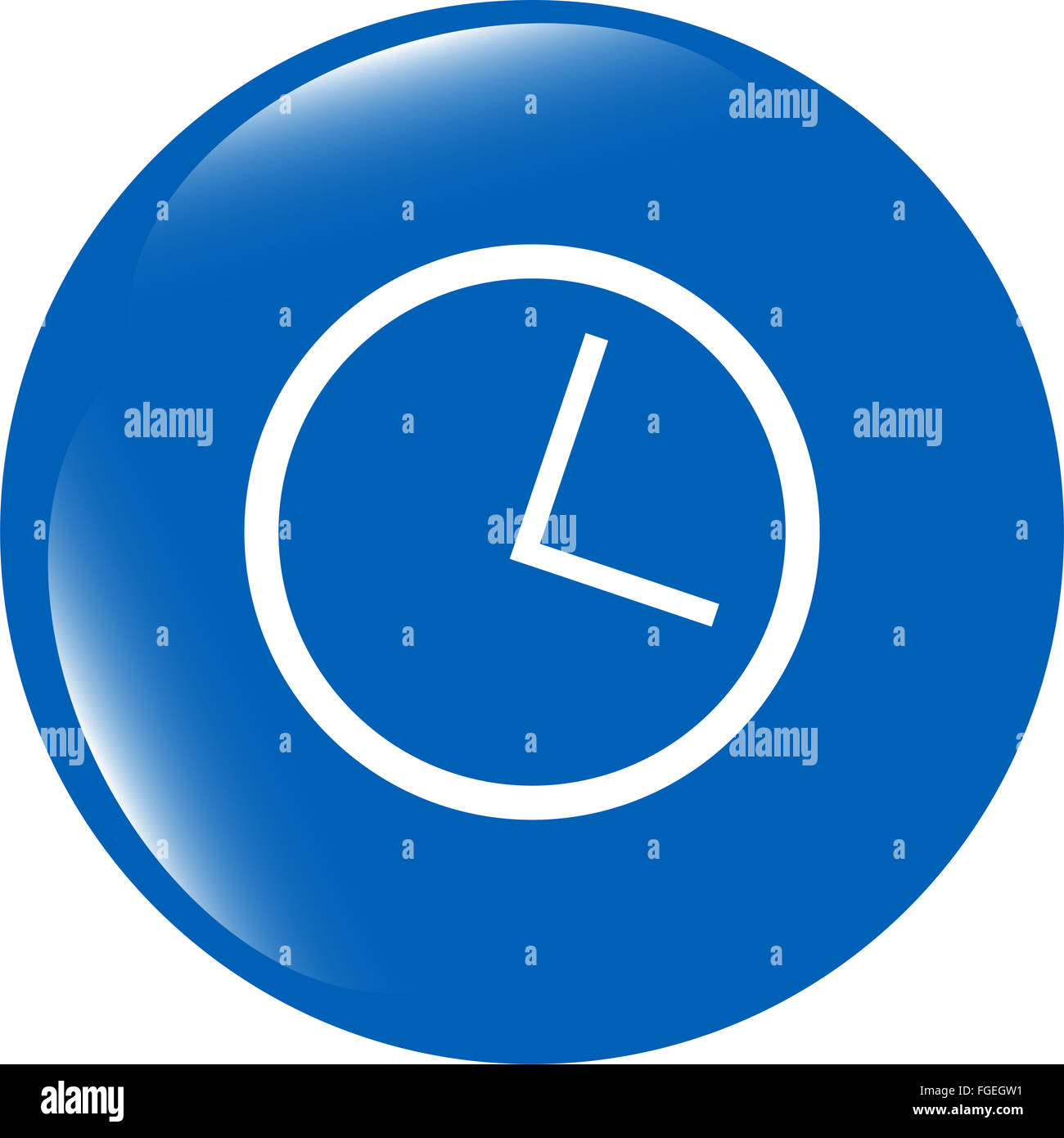 History icon on glossy button isolated on white background Stock Photo ...