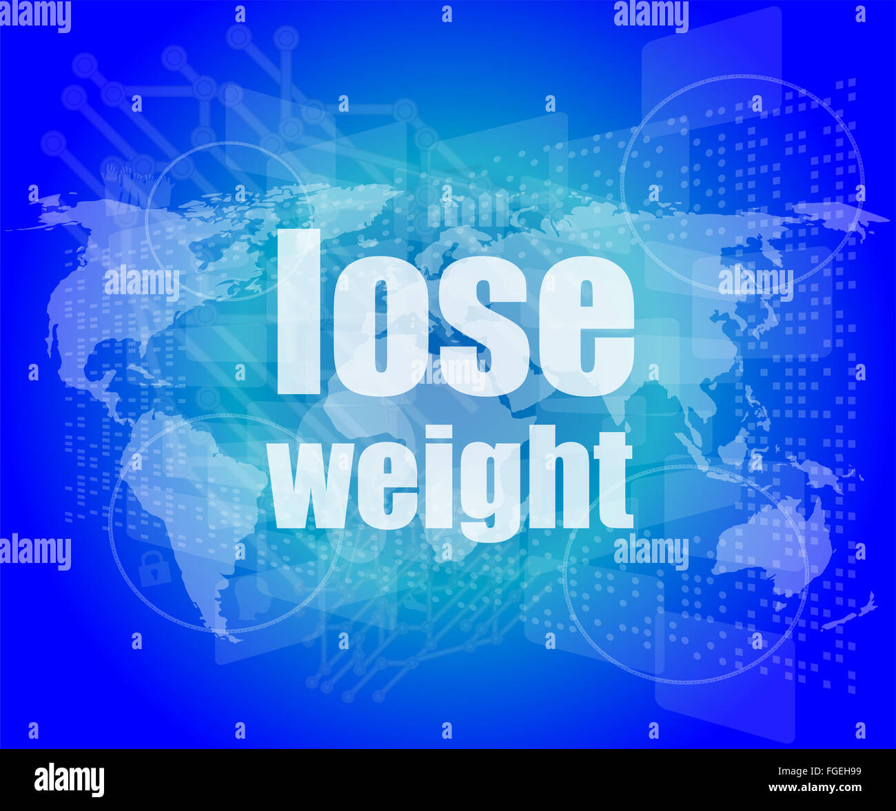 social concept: lose weight words on digital screen, 3d Stock Photo - Alamy