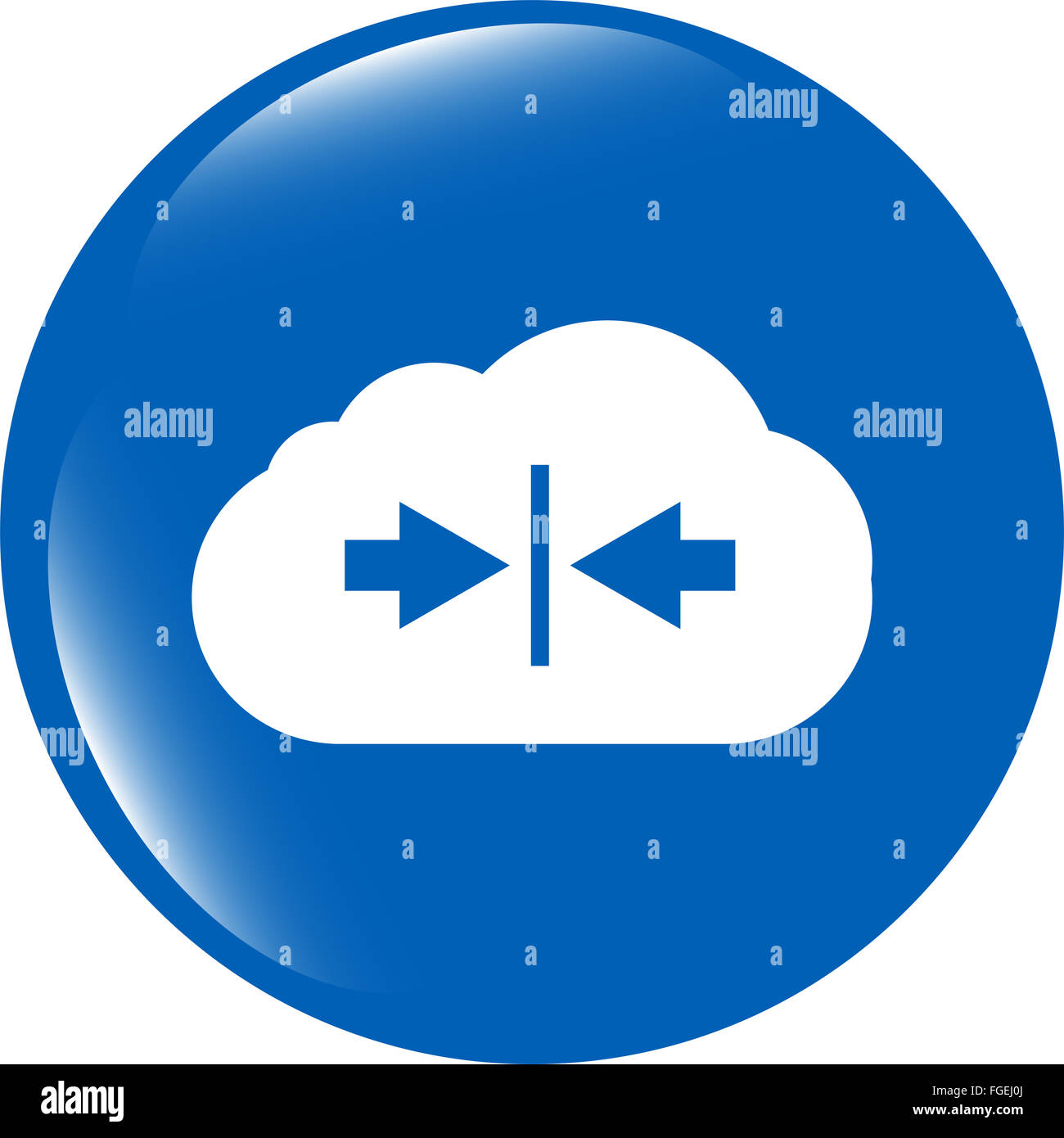 abstract cloud icon. Upload button. Load symbol. Round button Stock ...