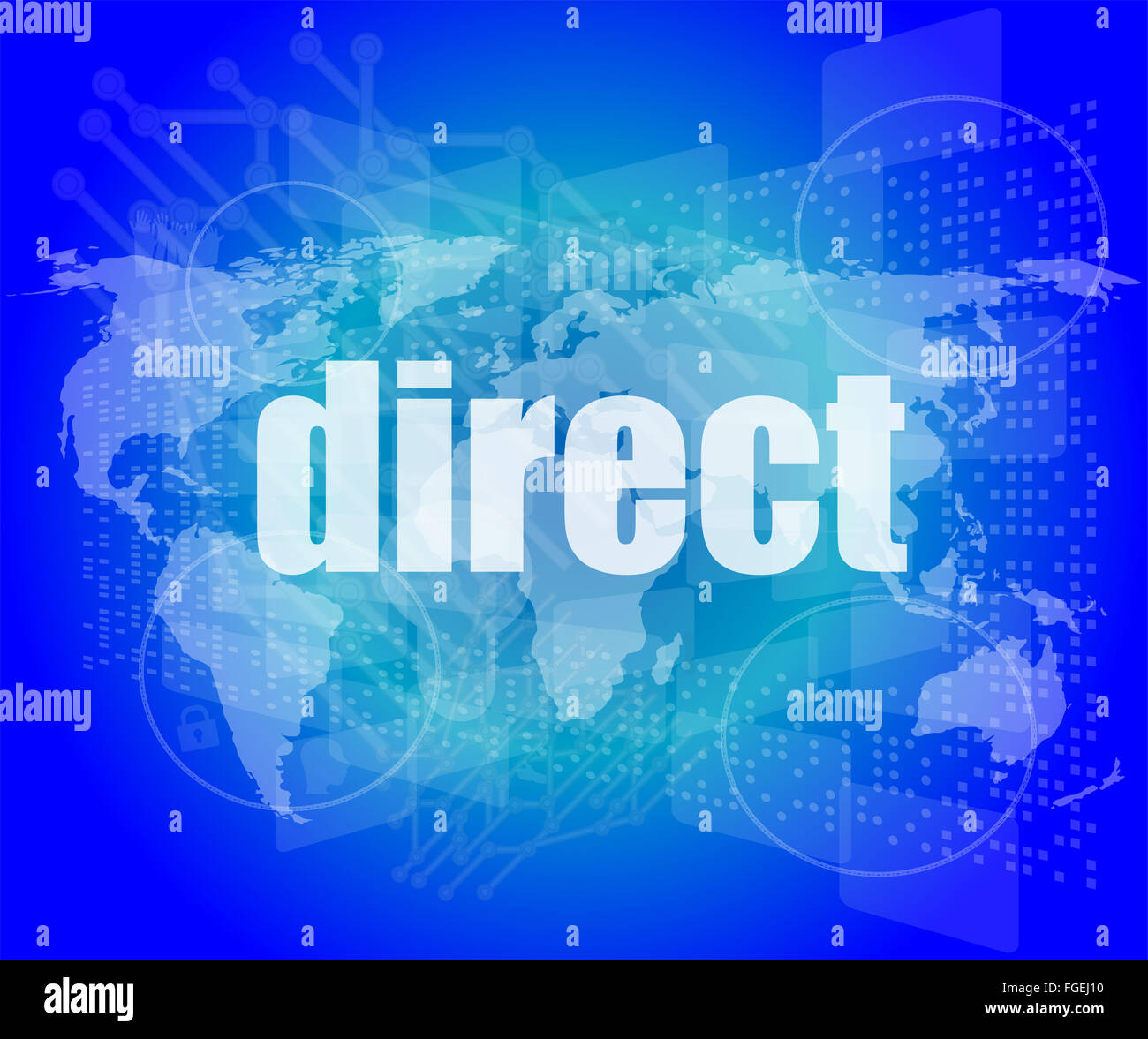 business concept: word direct on digital background Stock Photo - Alamy