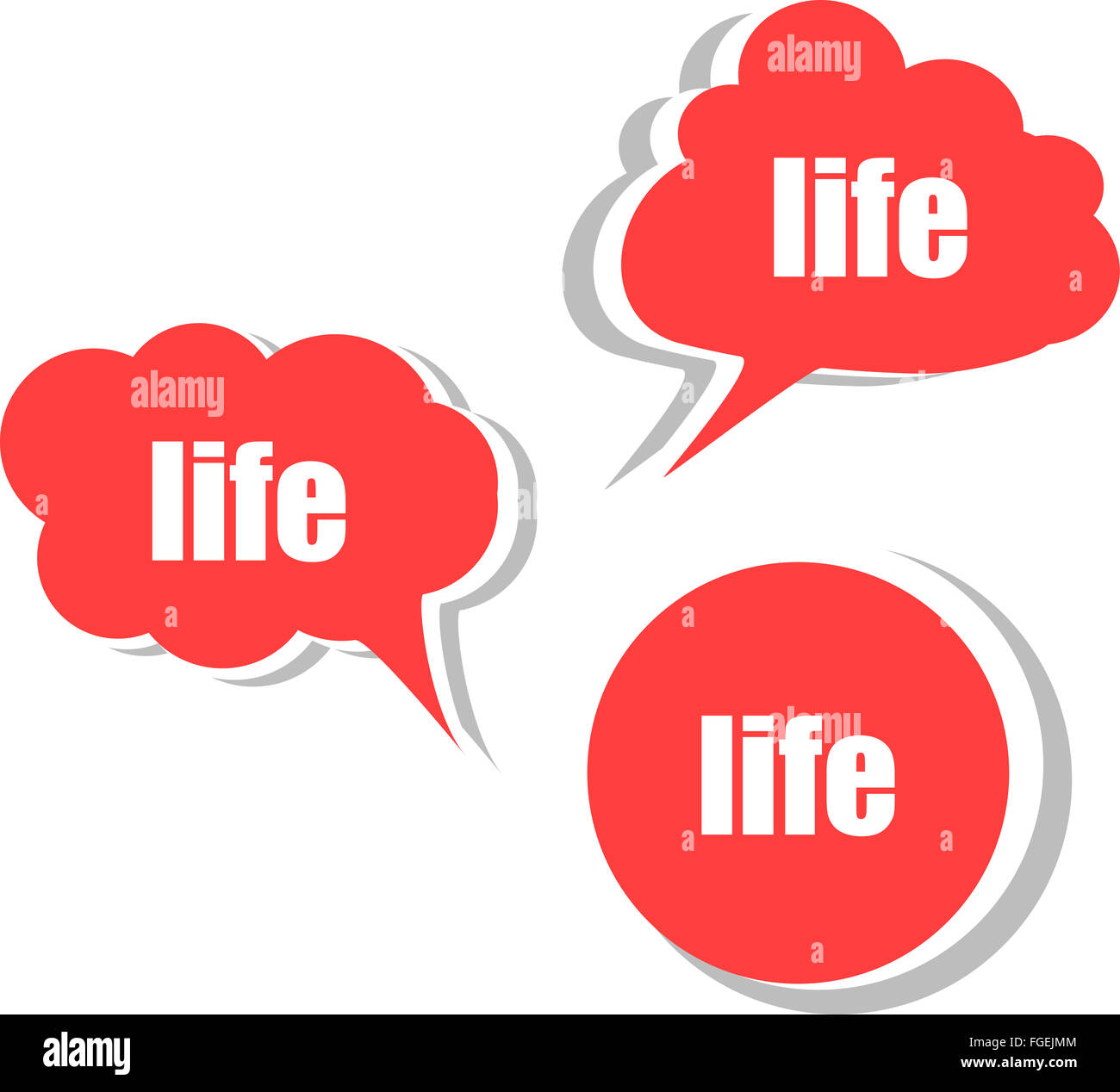 life. Set of stickers, labels, tags. Template for infographics Stock ...