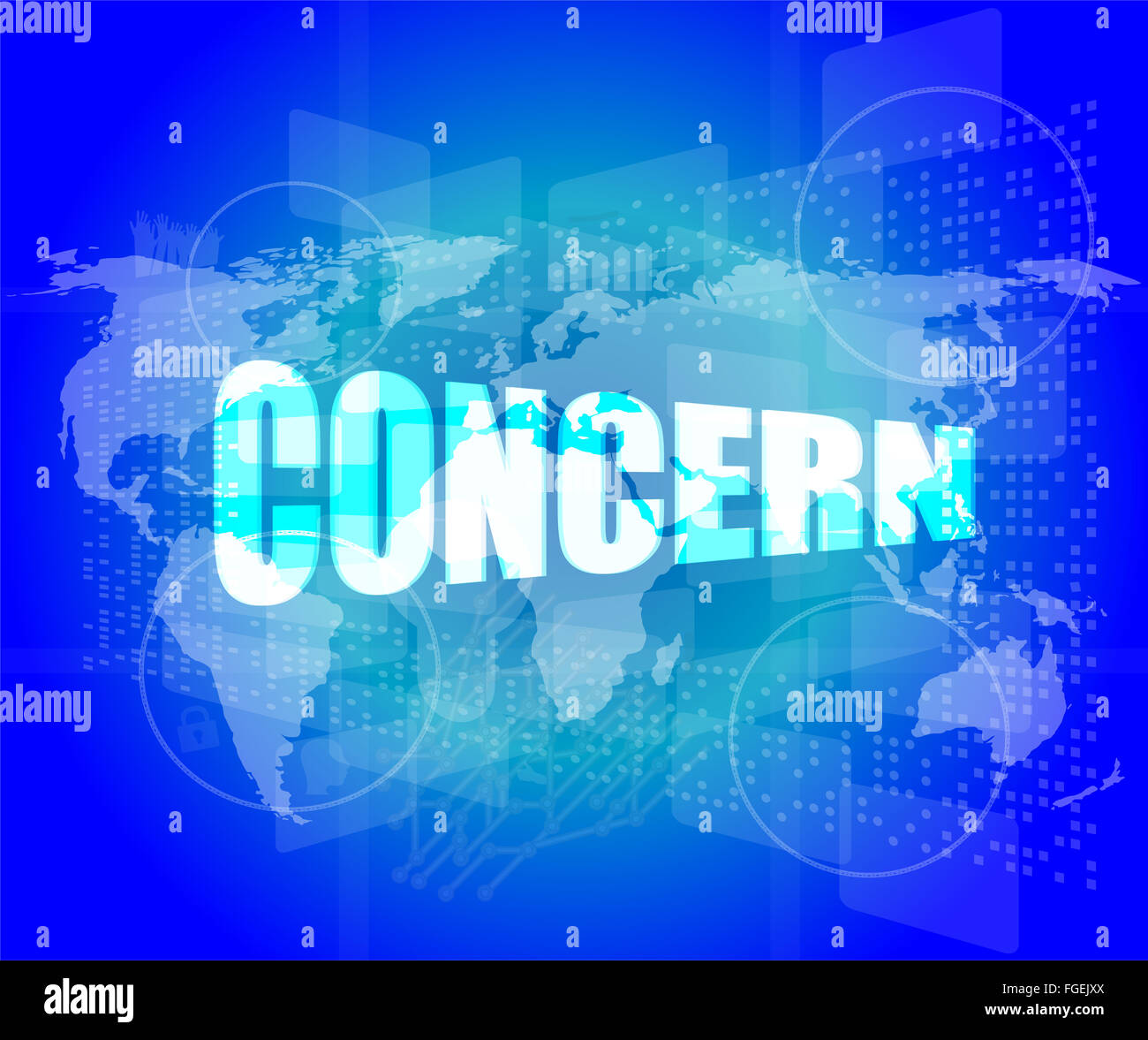 Management concept: concern words on digital screen Stock Photo - Alamy