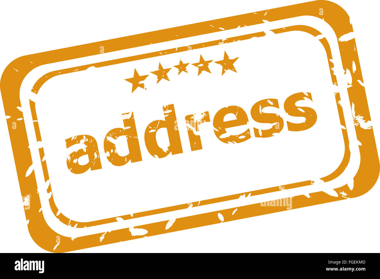 rubber stamp with address word isolated on white Stock Photo - Alamy