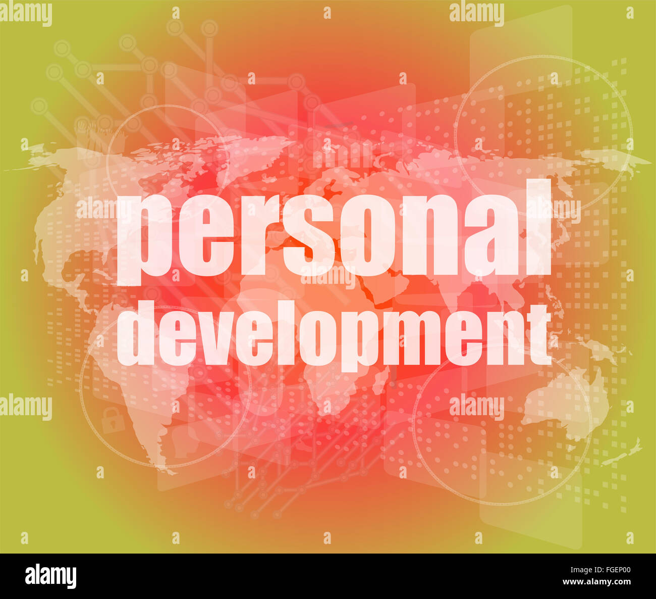 word personal development on digital screen 3d Stock Photo - Alamy