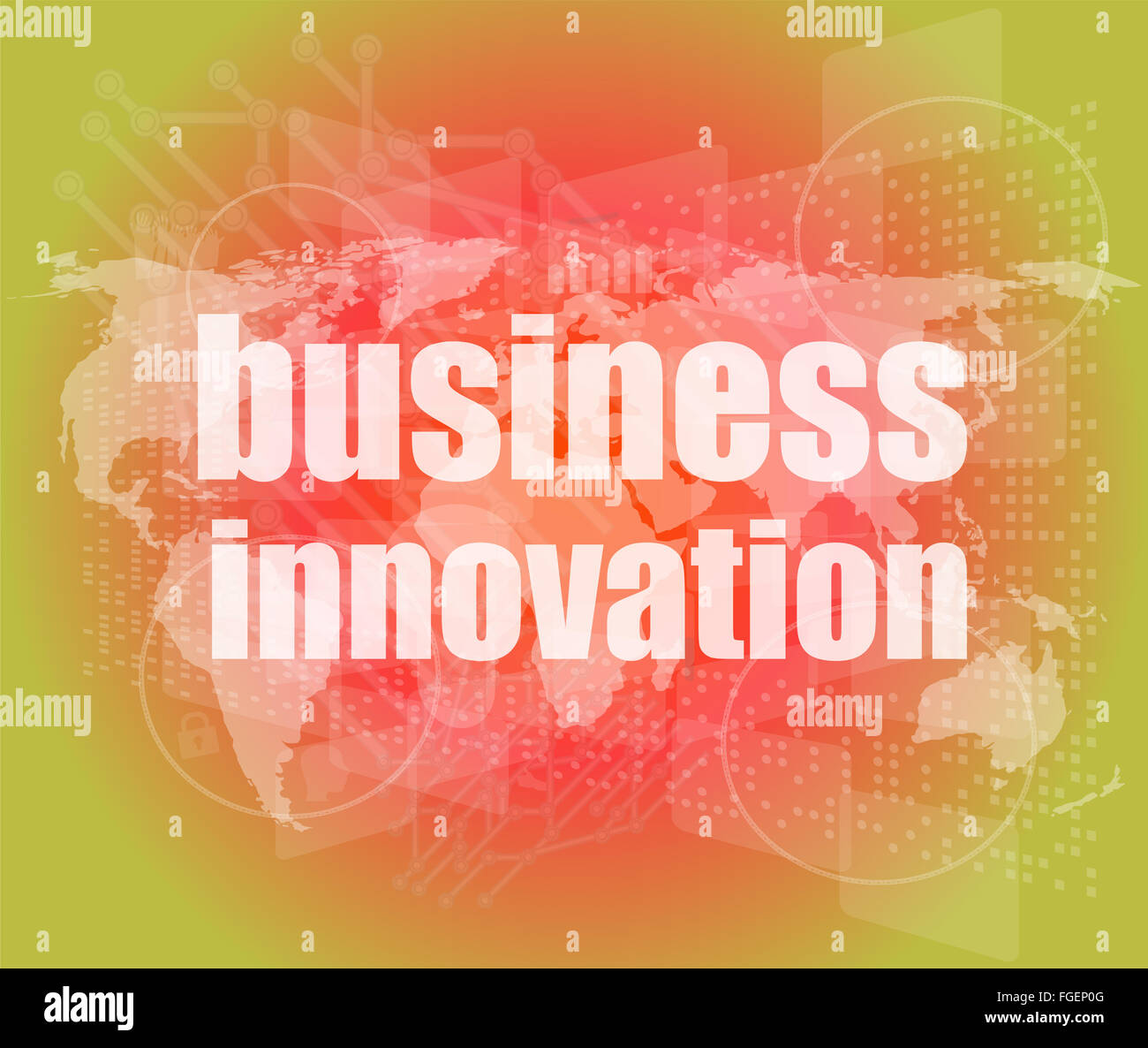 business innovation button on a touch screen interface Stock Photo - Alamy