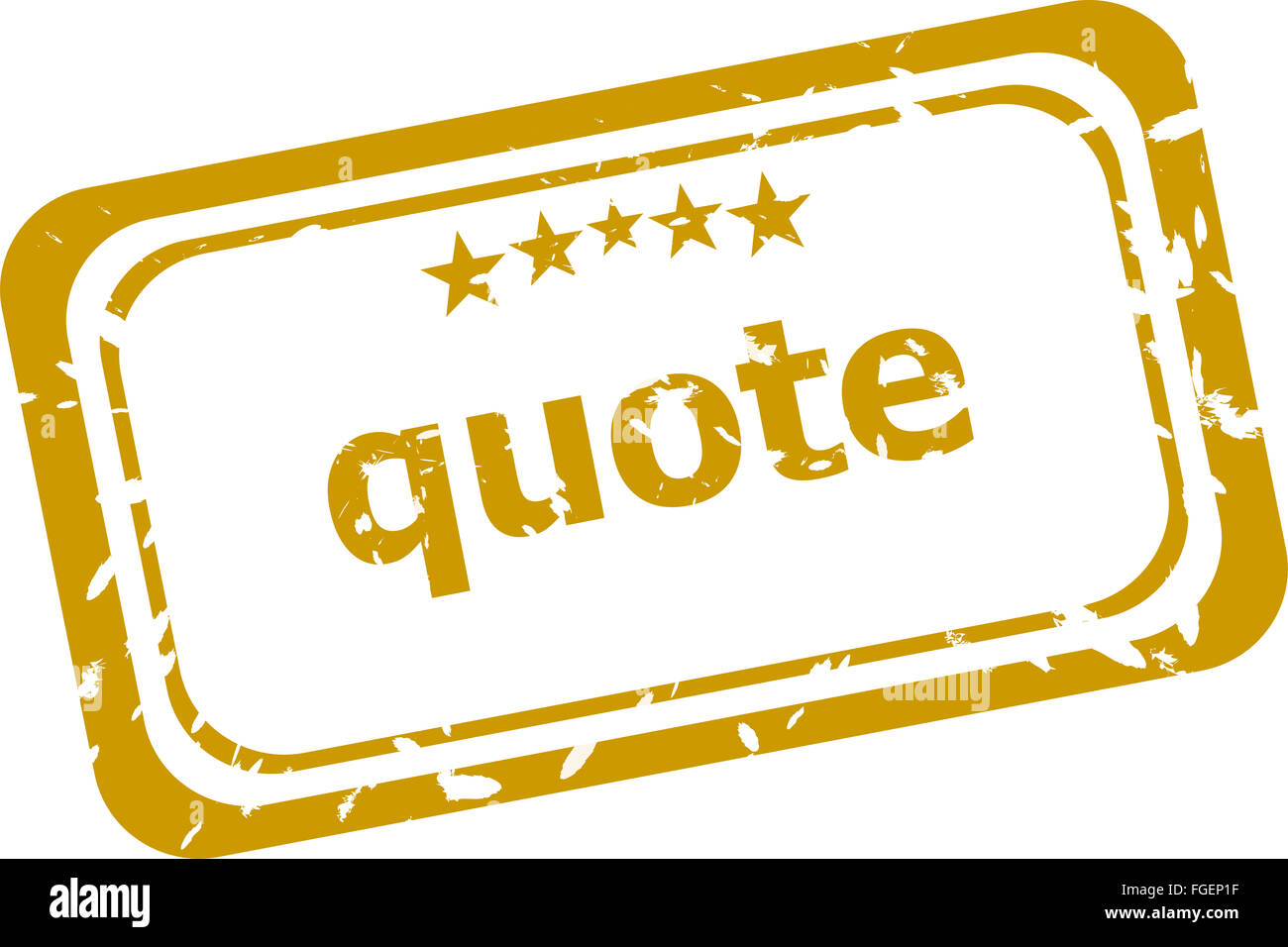 quote grunge stamp isolated on white background Stock Photo - Alamy
