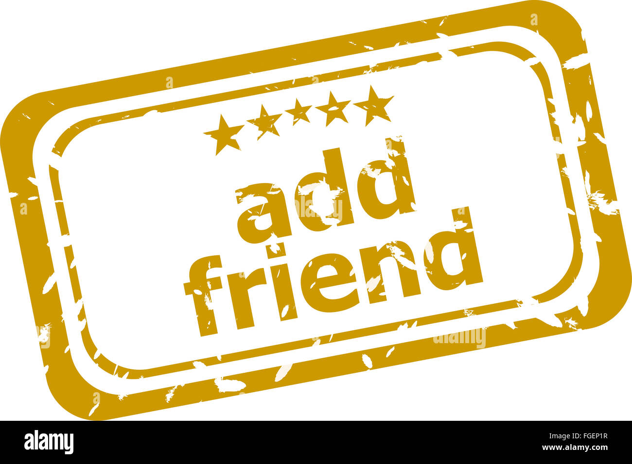 add friend stamp isolated on white background Stock Photo - Alamy