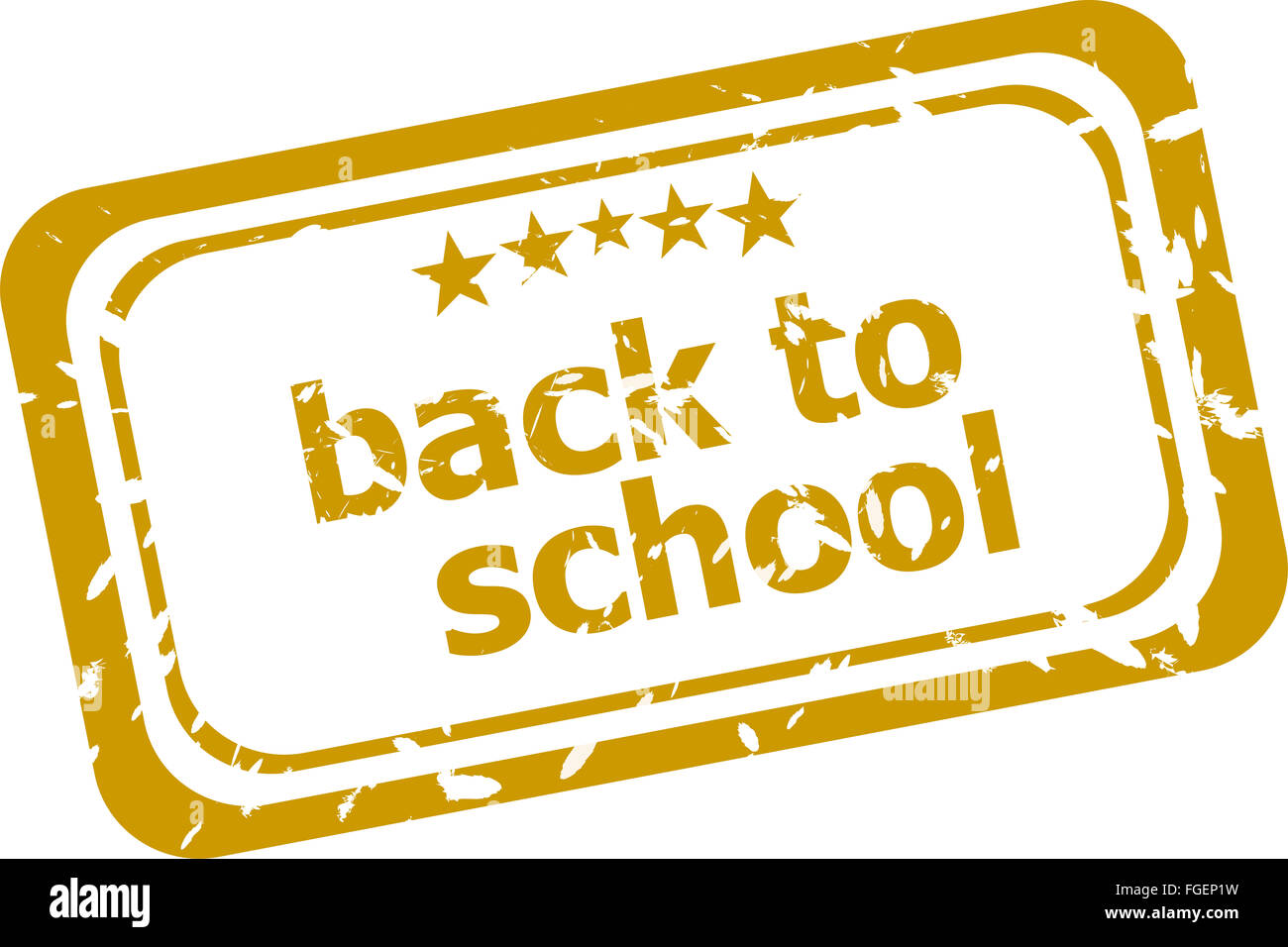 back to school stamp isolated on white background Stock Photo - Alamy