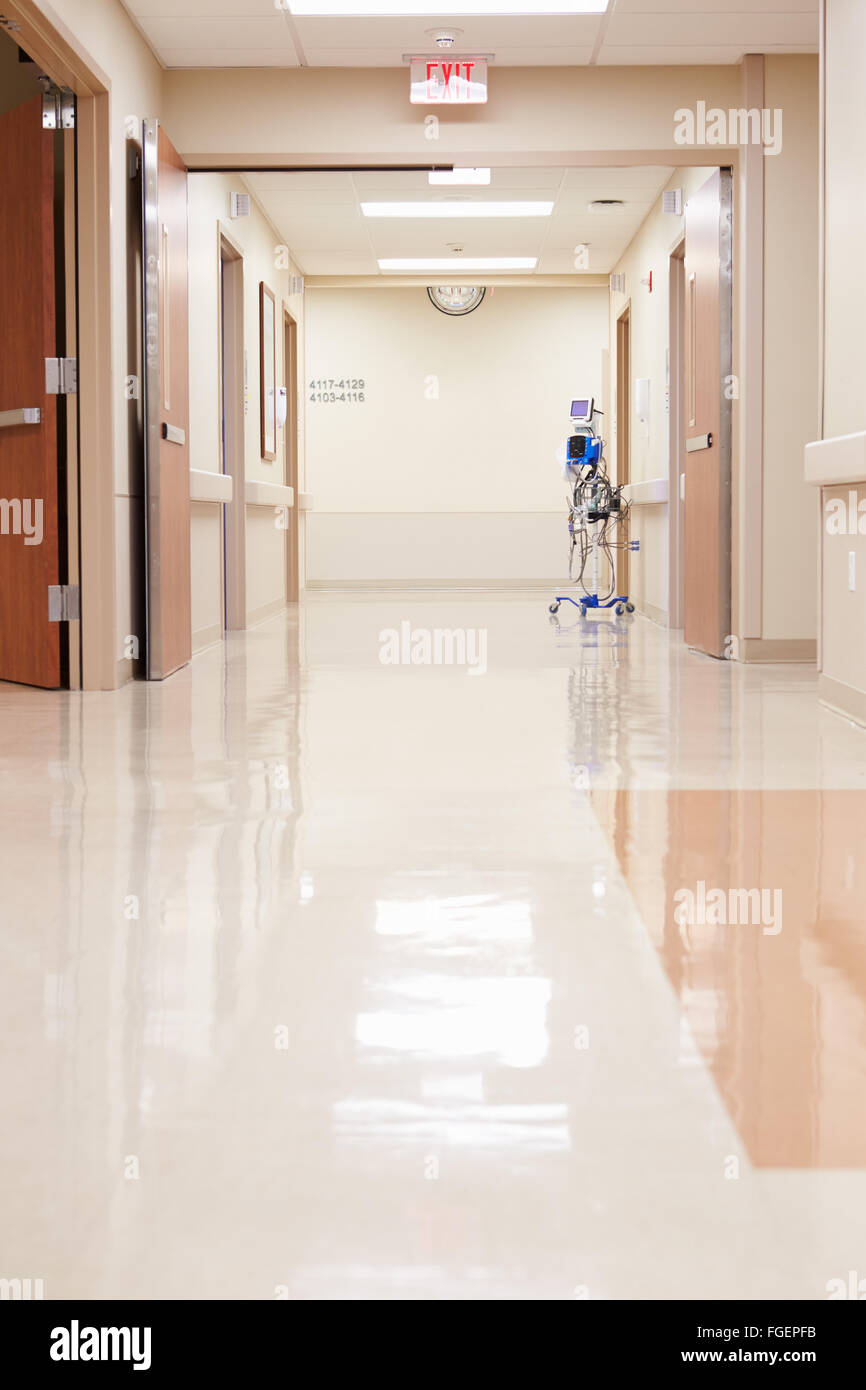 Futuristic Hospital Hallway