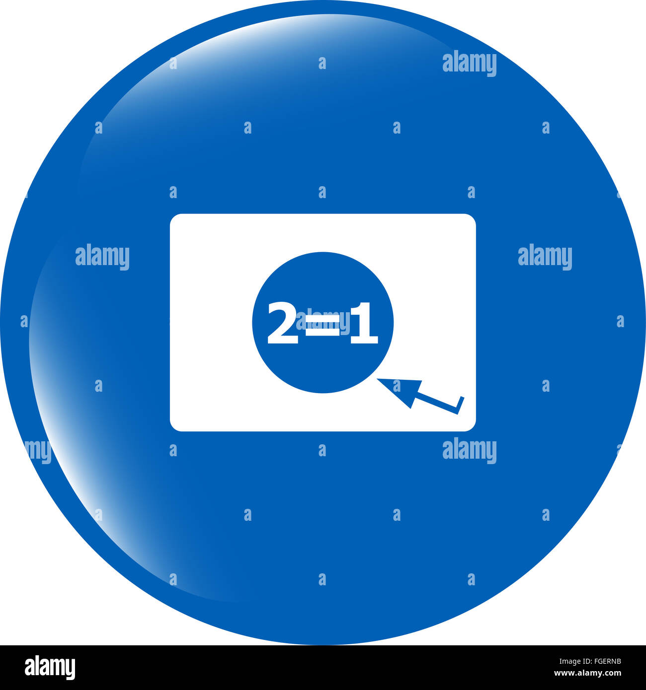 Two for one sign icon. Take two pay for one Stock Photo - Alamy