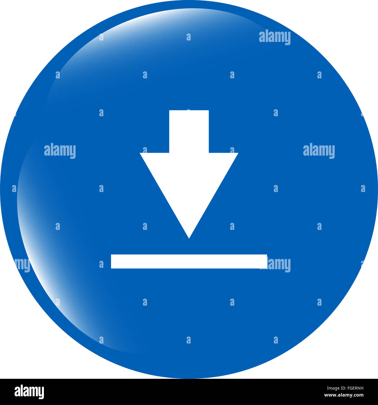 Download icon. Upload button. Load symbol. Modern UI website button ...