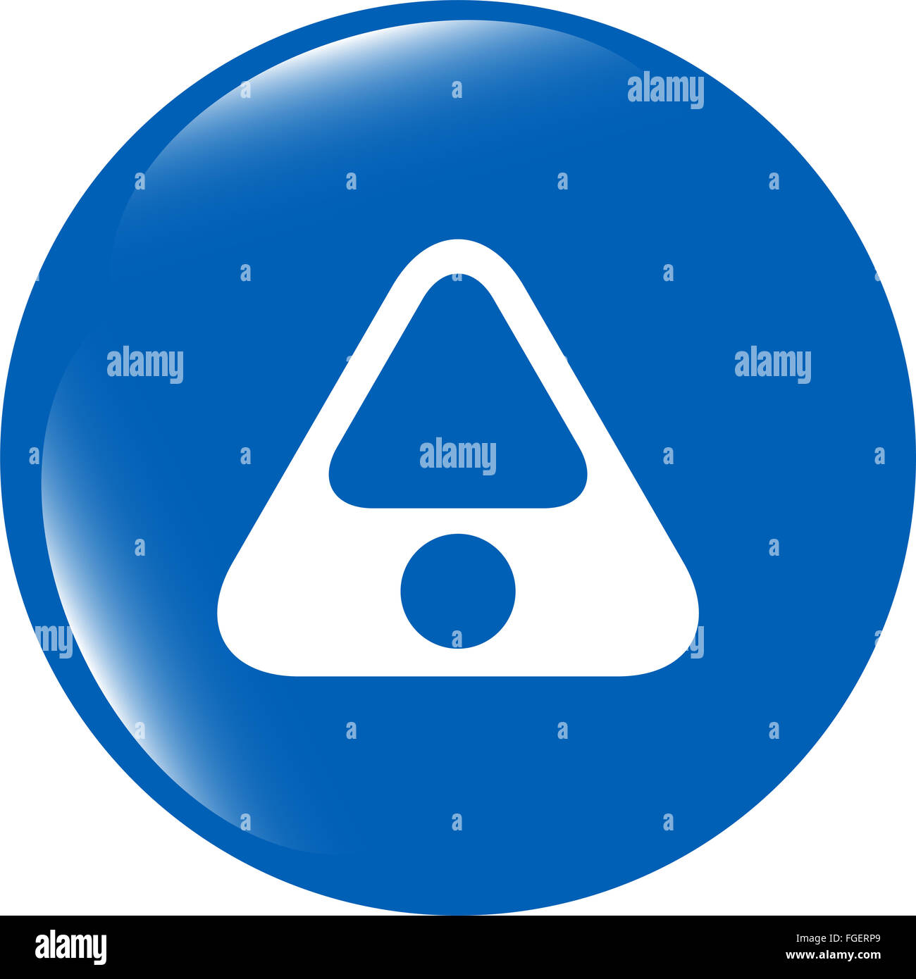 Attention caution sign icon. Hazard warning symbol. Modern UI website ...