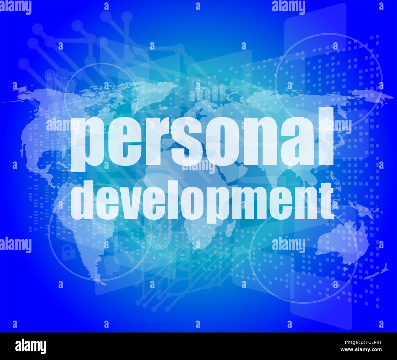 word personal development on digital screen 3d Stock Photo - Alamy
